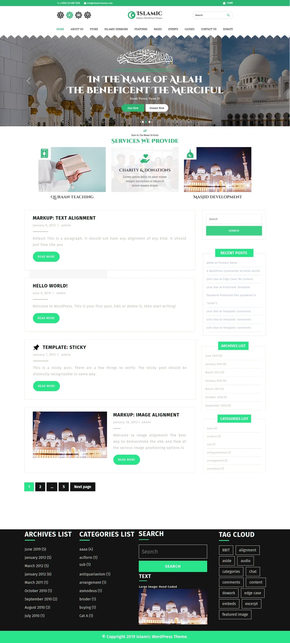 Free Islamic WordPress Theme – Perfect for Your Relegious Website ...